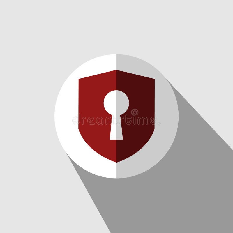 Shield with Keyhole. Lock App Icon. Illustration Vector Stock Vector ...