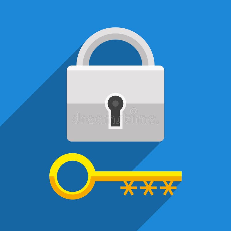 Lock and code key stock vector. Illustration of protection - 99591376