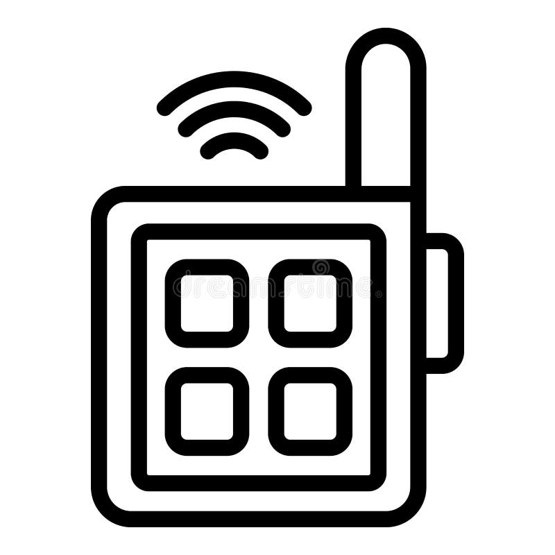 Lock Auto Key Icon Outline Vector. Auto Control Stock Vector ...