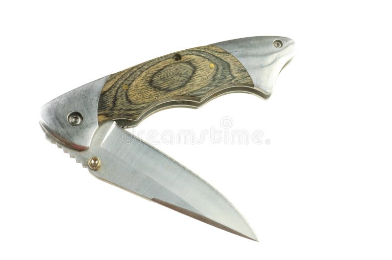 Lock-back hunting knife stock photo. Image of cutting - 18140202