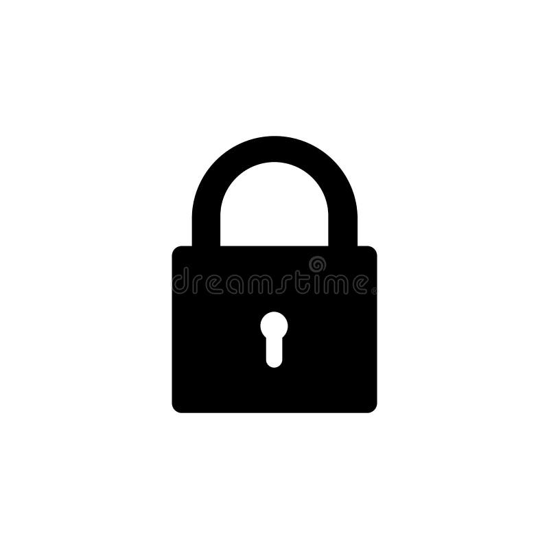 Lock Black Sign Icon. Vector Illustration Eps 10 Stock Illustration ...