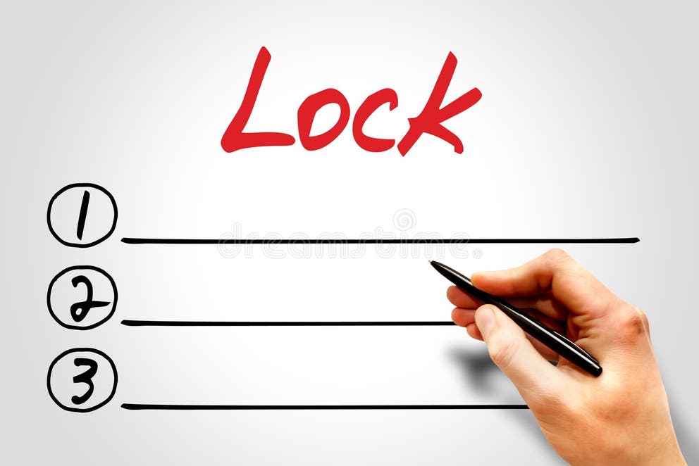Lock blank list stock image. Image of business, hack - 204701621