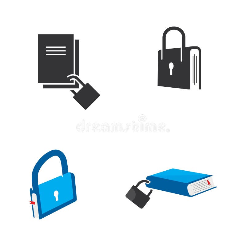 Lock Book Logo Icon. Locked Book, Safety Book Logo Vector Icon ...