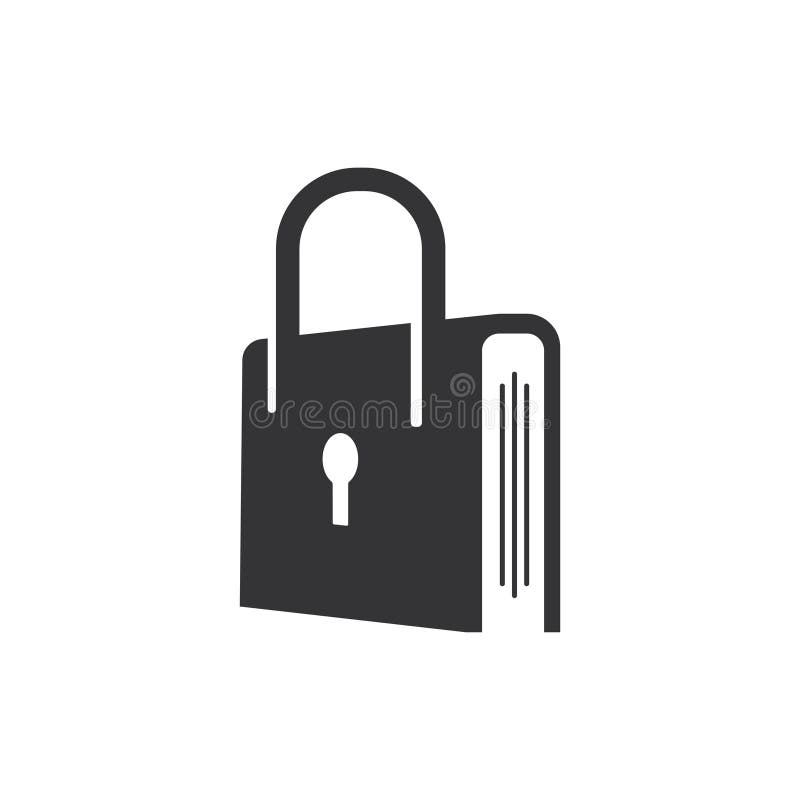 Lock Book Logo Icon. Locked Book, Safety Book Logo Vector Icon ...