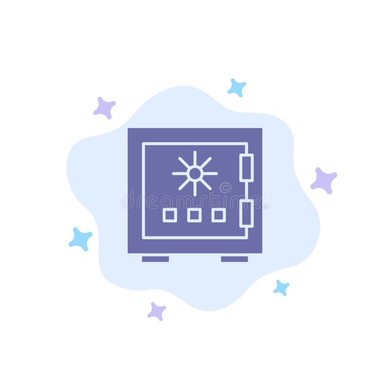 Lock, Box, Deposit, Protection, Safe, Safety, Security Blue Icon on ...