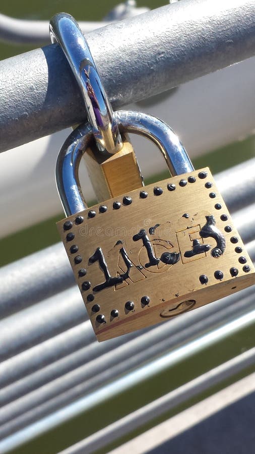 Lock bridge stock image. Image of creative, metal, love - 45959489