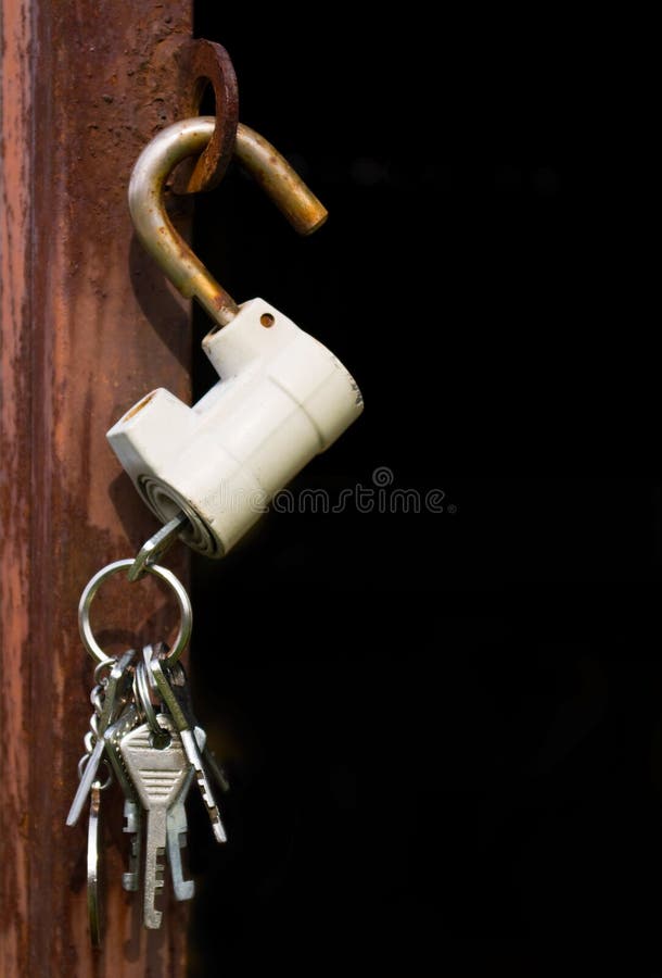 Lock and bunch of keys stock photo. Image of lock, fastening - 16023282