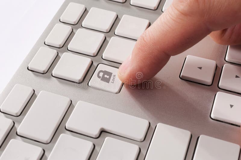 Lock Button - Computer Security Stock Image - Image of hacking ...