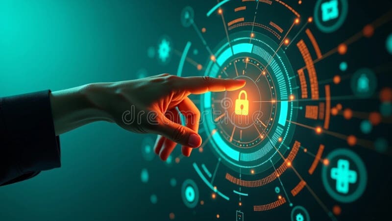 Lock Button. Business Internet Social Media Technology Network Concept ...