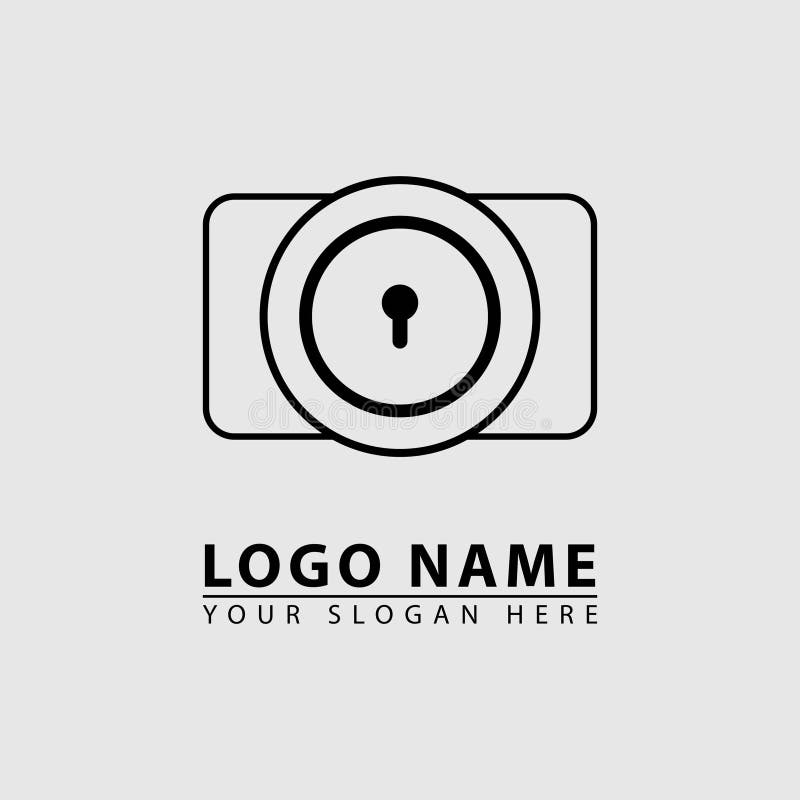 Lock Camera Logo Icon Vector Stock Vector - Illustration of network ...