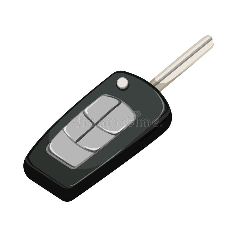 Lock Car Key Cartoon Vector Illustration Stock Illustration ...