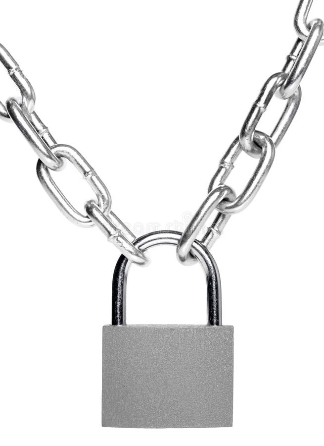Lock and chain stock image. Image of isolated, padlock - 13563489