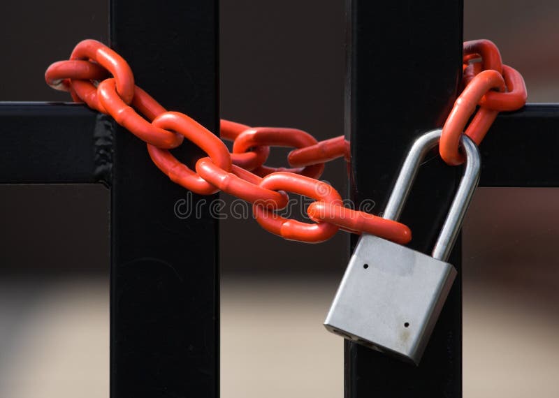 Lock and Chain stock photo. Image of protect, locking, locked - 818996