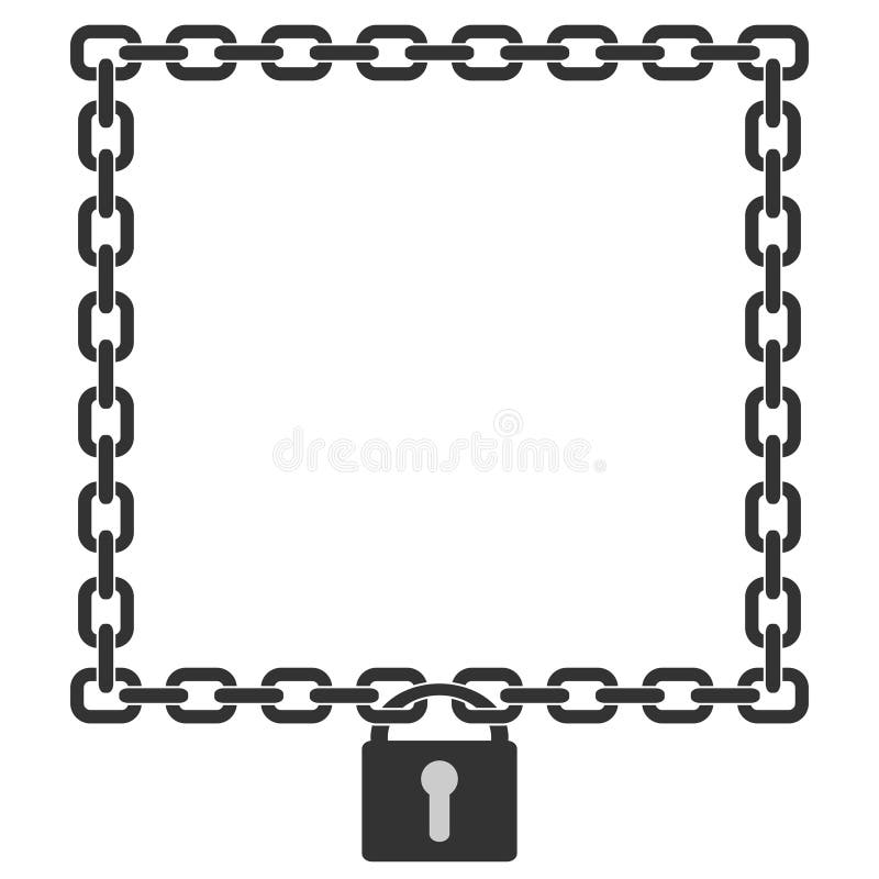 Rectangle Chain Frame stock illustration. Illustration of framework ...