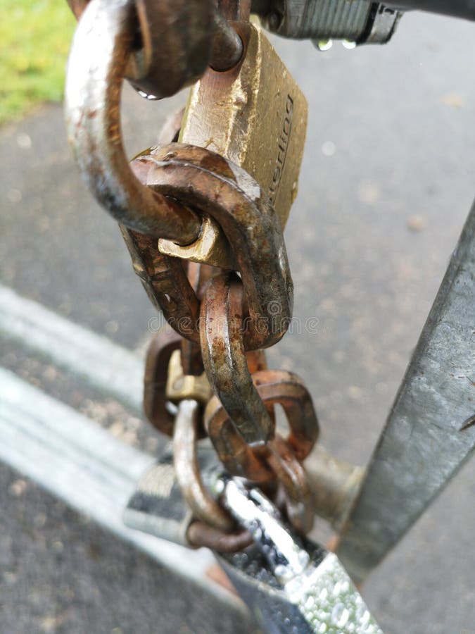 Lock and Chain editorial stock image. Image of lock - 151070174