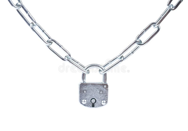 Lock and Chain stock photo. Image of isolated, silver, safe - 702032