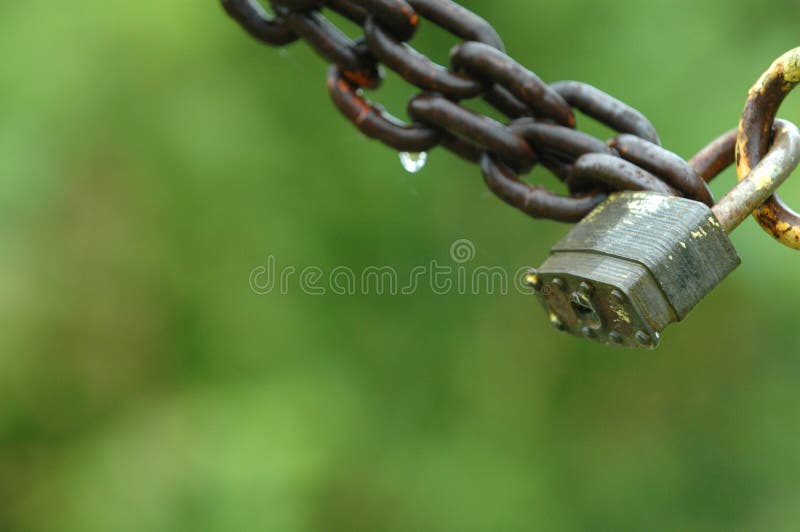 Lock and Chain stock photo. Image of secure, hard, tight - 102305702