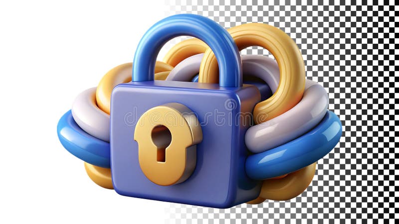 Lock with Chains Abstract, Complex Security Unbreakable Protection Png ...
