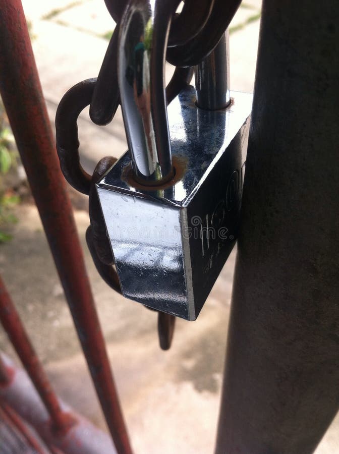 Lock stock image. Image of close, fence, door, lock, chains - 43108043