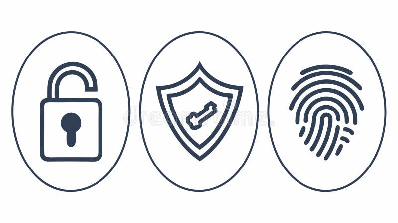 Lock, Checkmark, Fingerprint, Biometric Access Verified, Vector Design ...