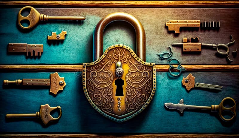 Lock on Chest of Drawers Filled with Keys and Other Items that are on ...