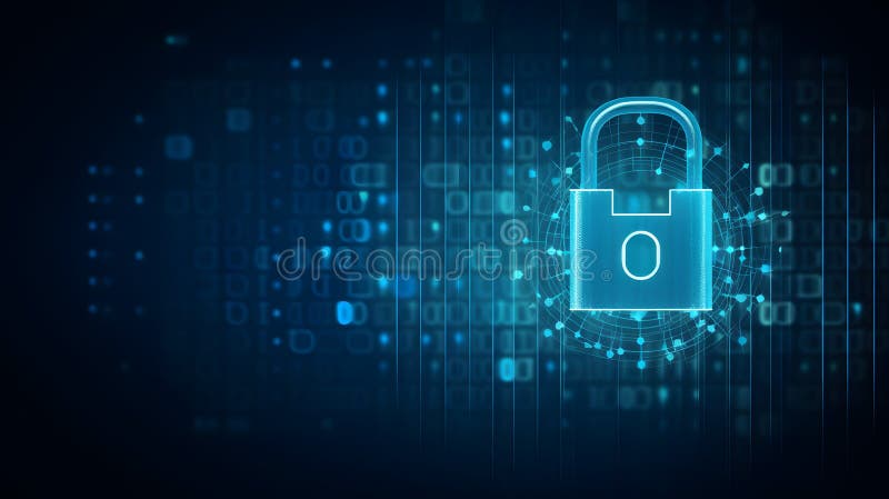 Lock In Circuit Pattern Concept Of Data Security And Cybersecurity Ai