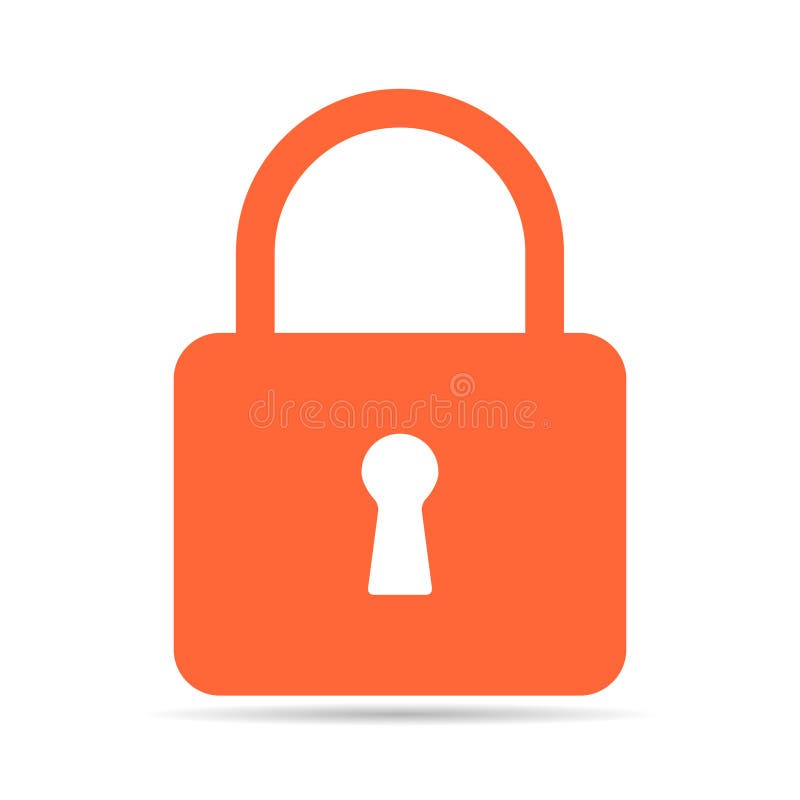 Lock Classic Design Shadow Icon, Keyhole Web Button Shape, Secure ...