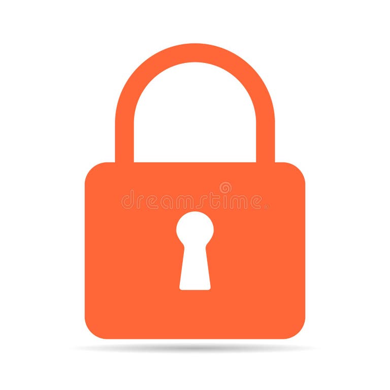 Lock Classic Design Shadow Icon, Keyhole Web Button Shape, Secure ...