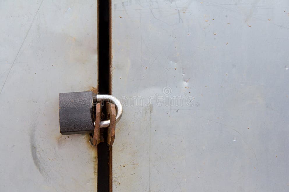 The Lock is on a Closed Door. No Entry is Closed Stock Image - Image of ...