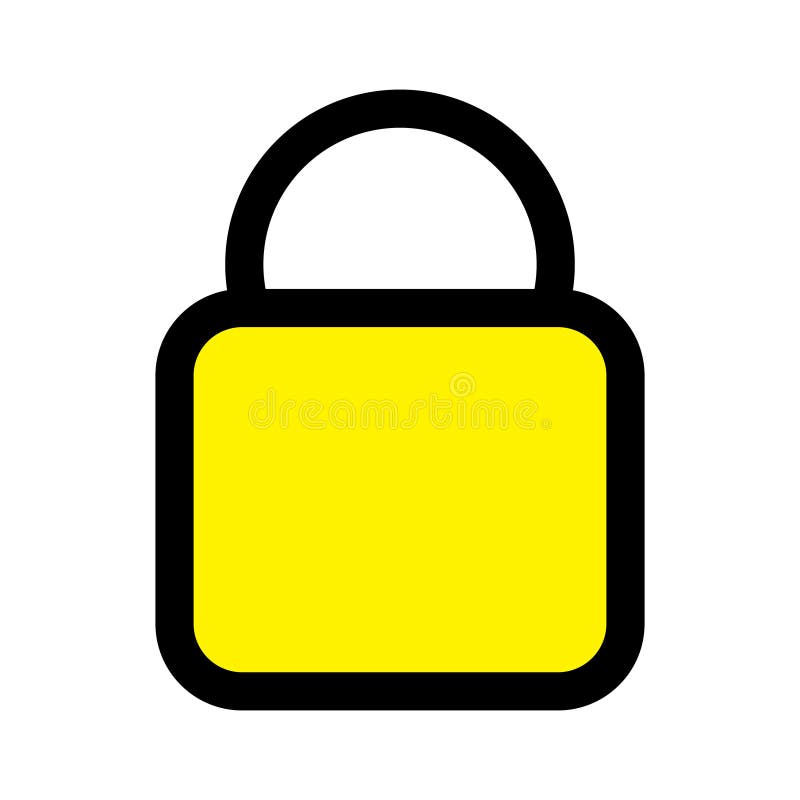 Lock Closed Icon Line Isolated on White Background. Black Flat Thin ...