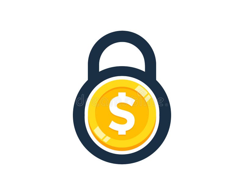 Money Lock Logo Icon Design Stock Vector - Illustration of password ...