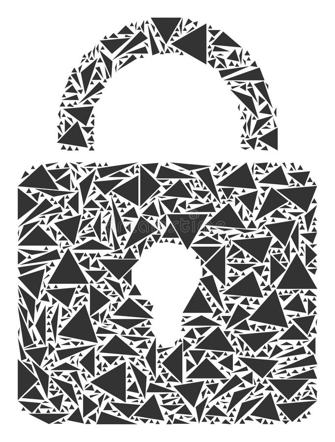 Lock Collage of Triangles stock vector. Illustration of figure - 119924644