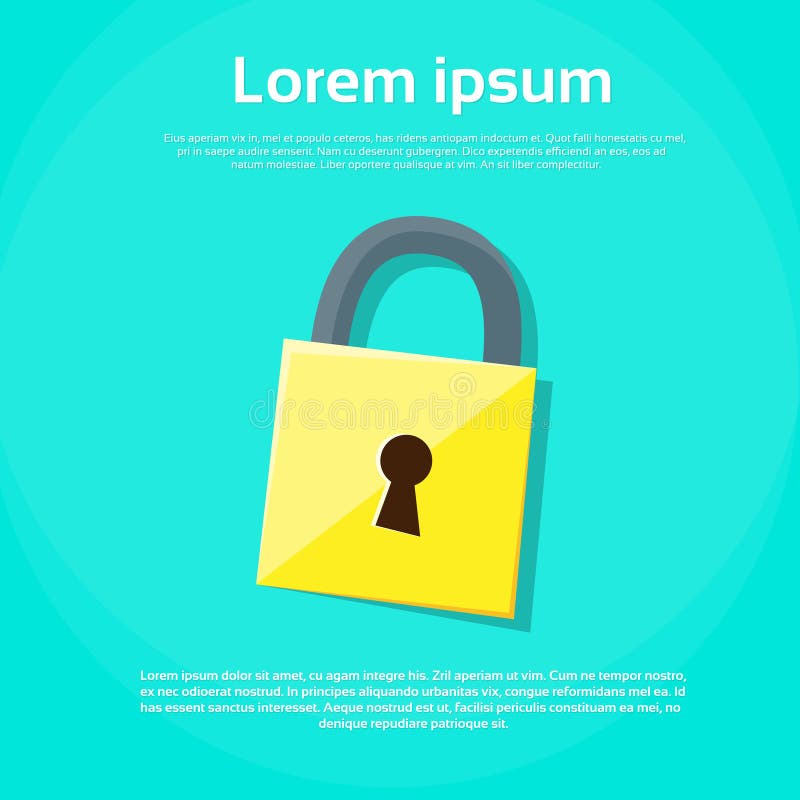 Lock Color Flat Padlock Icon Logo Stock Vector - Illustration of badge ...