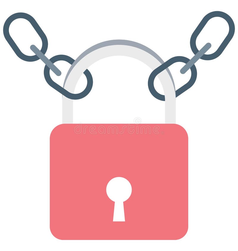 Lock Color Isolated Vector Icon that Easily Can Be Modified and Edit ...