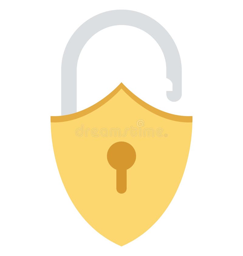 Lock Color Isolated Vector Icon that Easily Can Be Modified and Edit ...