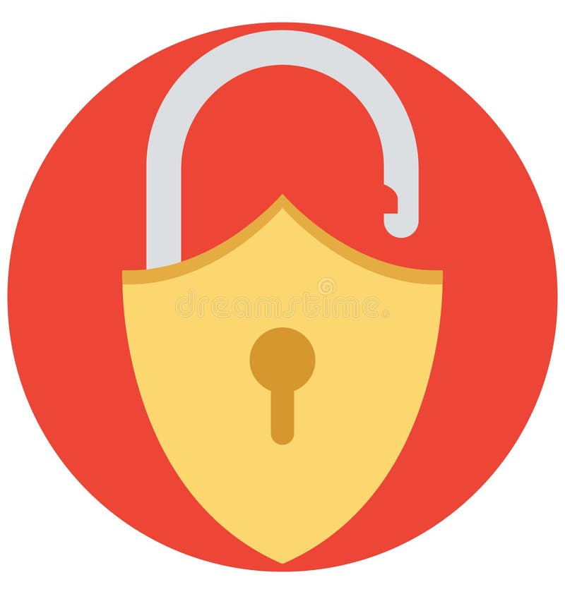 Lock Color Isolated Vector Icon That Easily Can Be Modified And Edit ...
