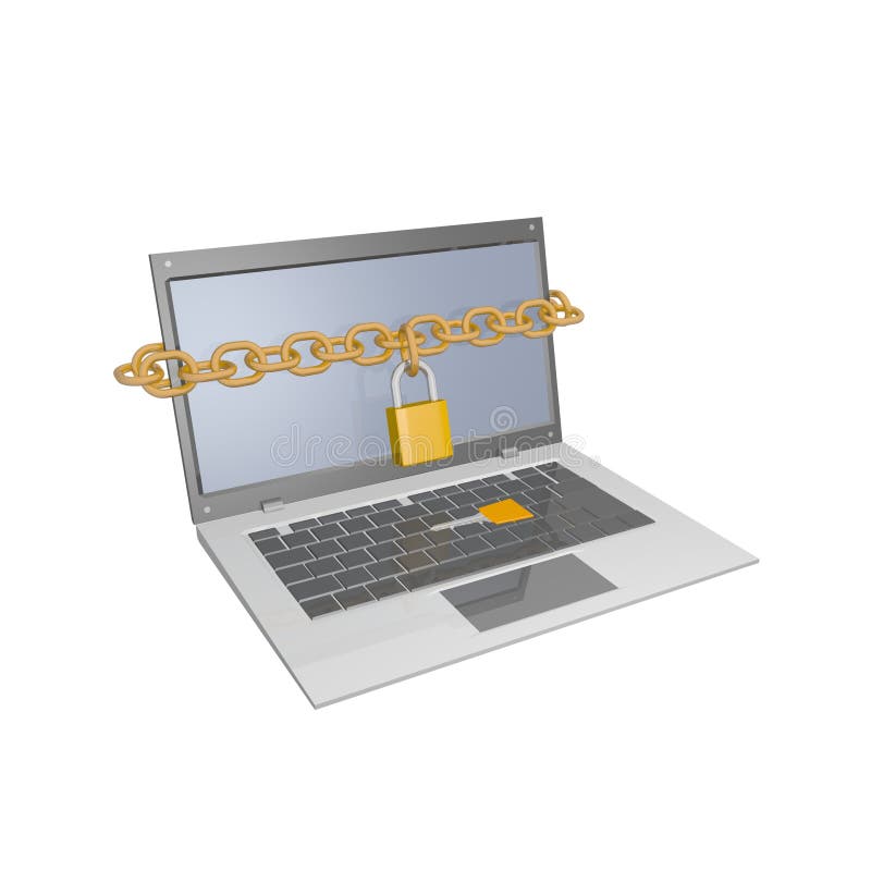 Lock computer stock illustration. Illustration of concept - 50878174