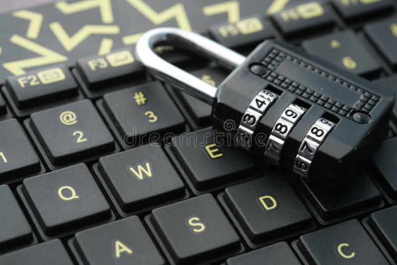 Close Up of Padlock on Keyboard, Privacy and Security Concept Stock ...