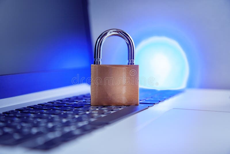 Lock on the Computer Keyboard Stock Photo - Image of safety, encryption ...