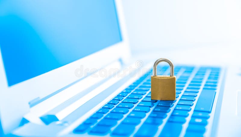 Lock on computer keyboard stock image. Image of technology - 223487497