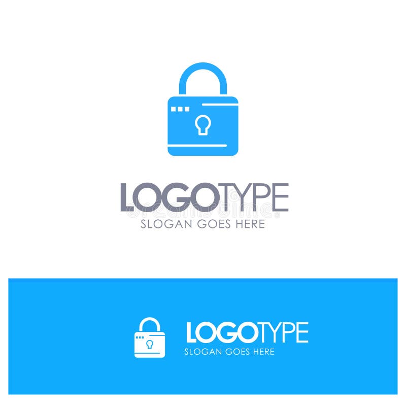 Lock Computing Locked Security Blue Logo Vector Stock Vector Illustration Of Network