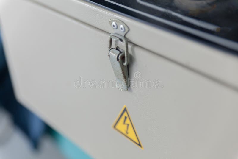 Lock of the Control Box System Stock Image - Image of electrical, door ...