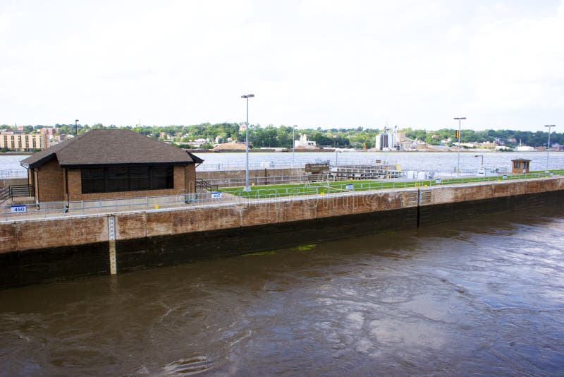 Lock and Dam 15 708922 stock image. Image of historical - 193406363