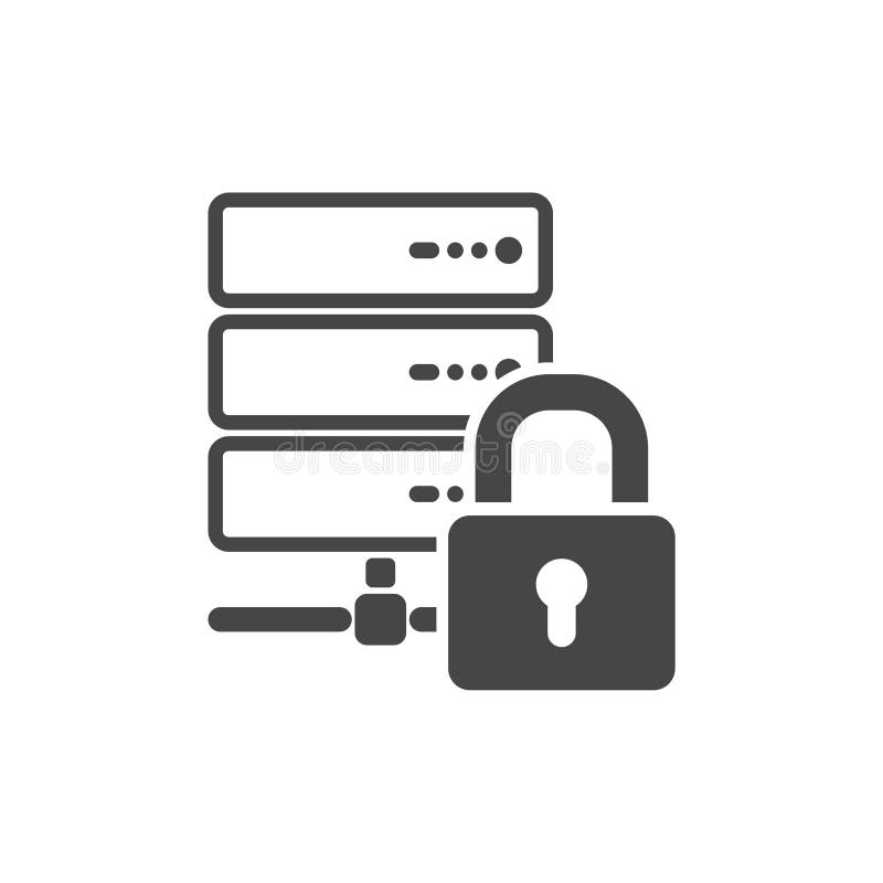 Lock Database Symbol Locked Database Icon Stock Vector Illustration Of Access Backup 124929014 6364