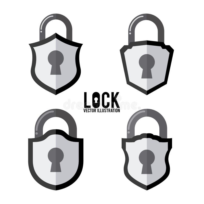 Lock design stock vector. Illustration of isolated, sign - 46978386