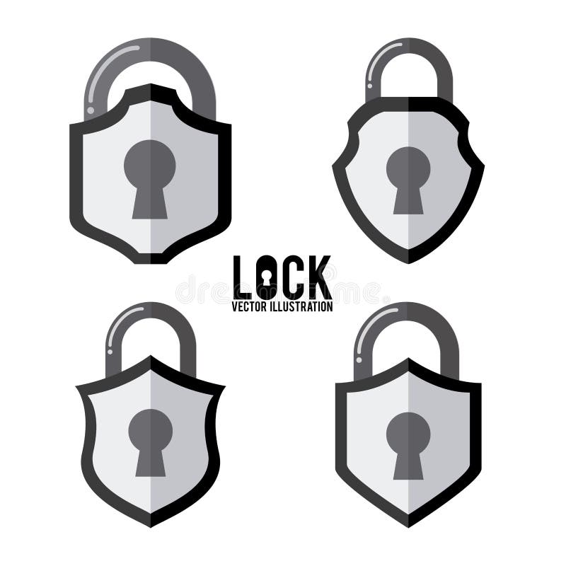 Lock design stock vector. Illustration of door, background - 46978387