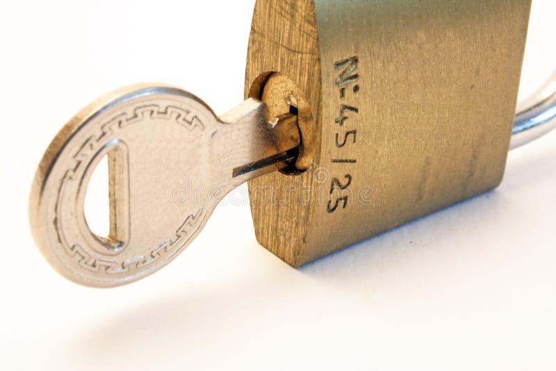 Lock and key stock image. Image of open, security, secure - 1340667