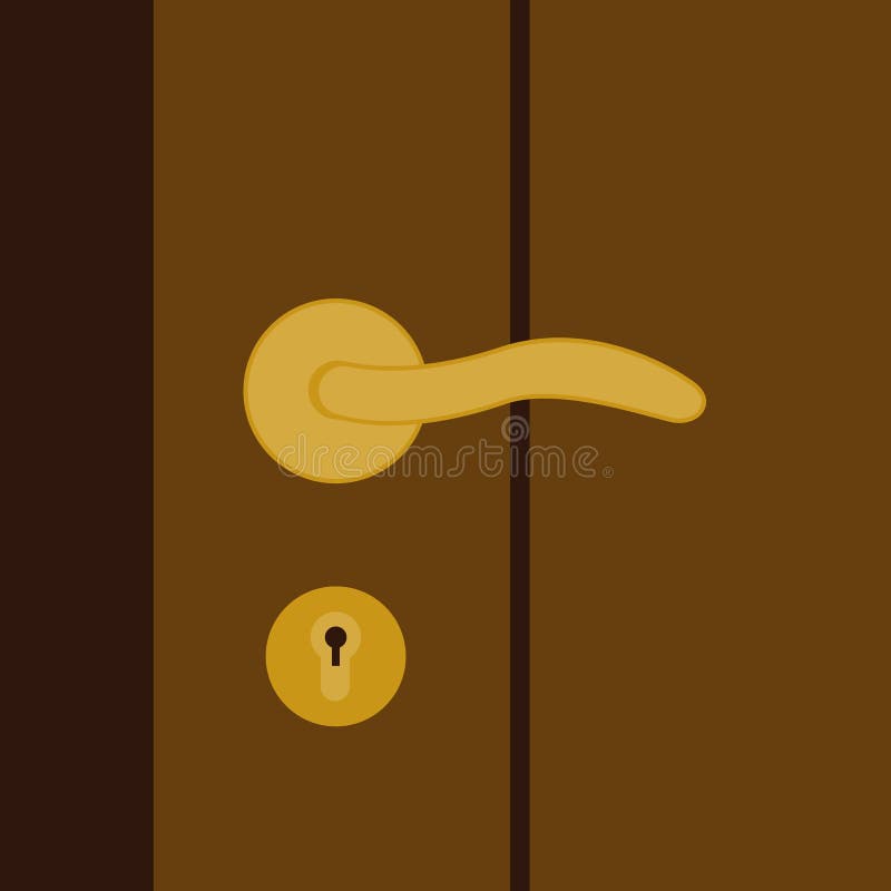 Lock Door Cartoon Vector. Free Space for Text. Wallpaper Stock ...