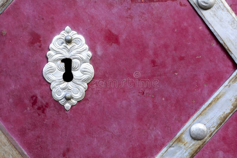 Lock on the door stock photo. Image of texture, wood - 108119456