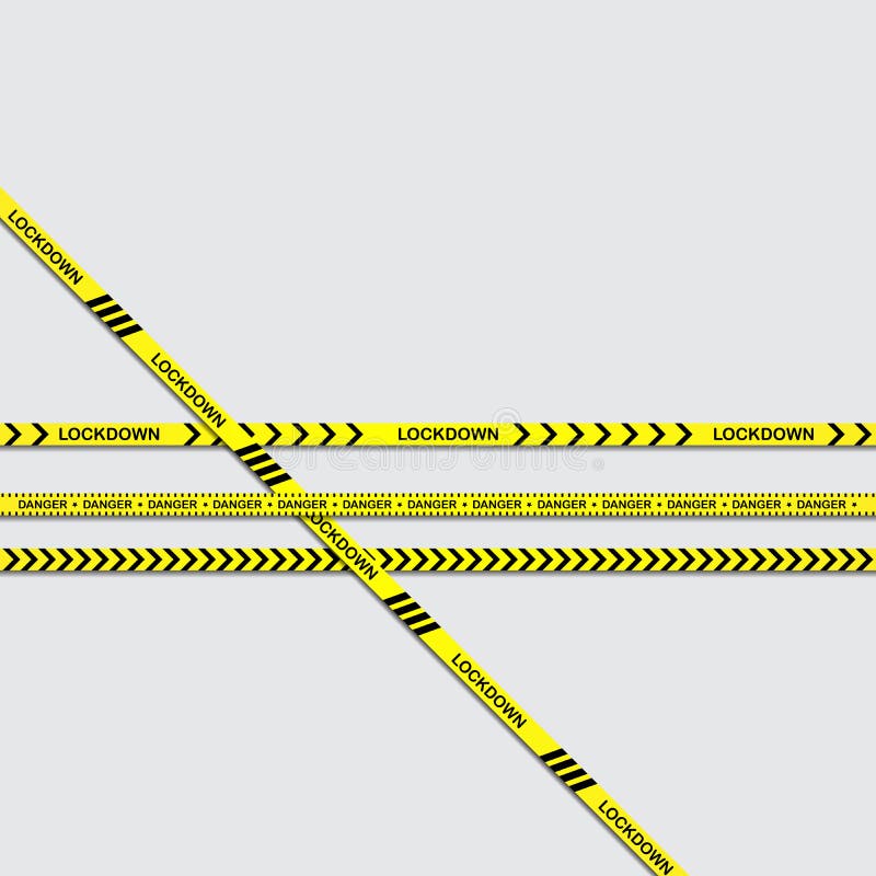 Lock Down and Quarantine with Cross Line. Lock Down and Physical ...